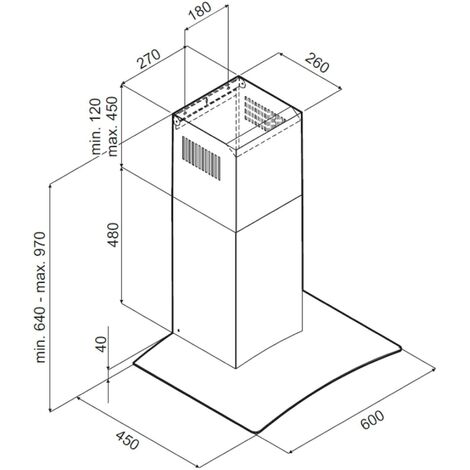 CDA 60cm Cooker Hood Kitchen Extractor Fan In Stainless Steel - WEP60SS