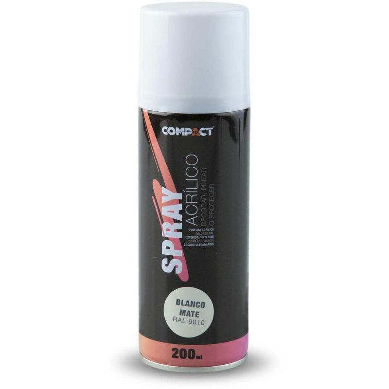 Pintura acrílica spray blanco mate 200ml