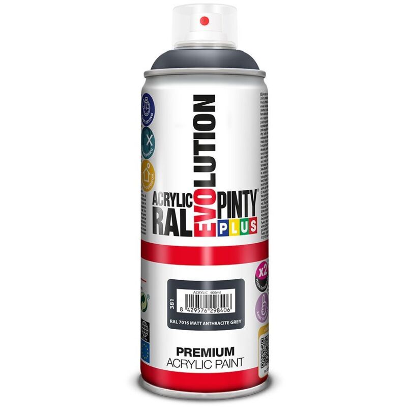Pintura en Spray PintyPlus Evolution 520cc RAL 7016 Matt Anthracite Grey