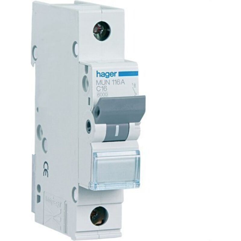 HAGER MUN120A Interruptor automático 1P 20A curva-C 6kA