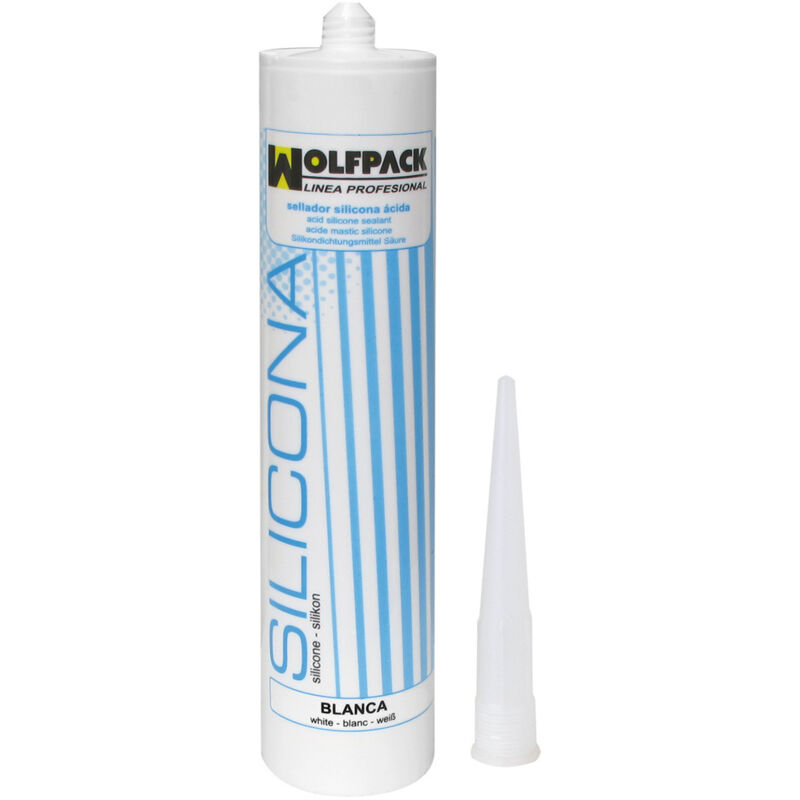 Sellador Silicona Acida Blanca 280 Ml. Sellante Para Cristalería, Carpintería Metálica, Cocinas ...