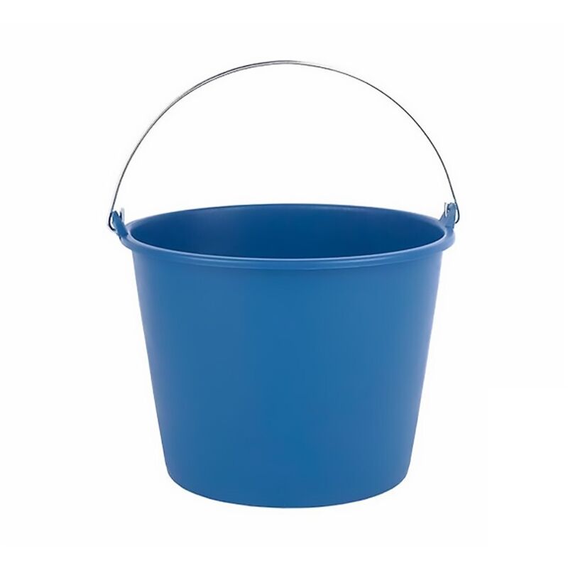 Cubo azul con asa de 8 litros, goma de alta durabilidad, ideal para ...