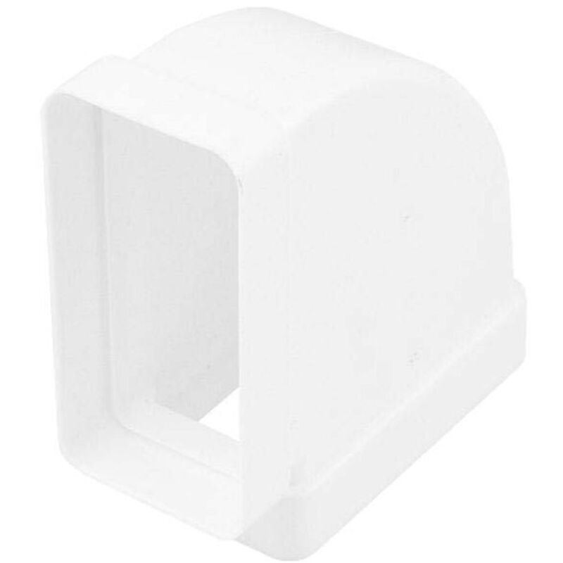 Codo rectangular horizontal 90º 90x180mm PVC blanco - alta durabilidad y fácil instalación - MARCA