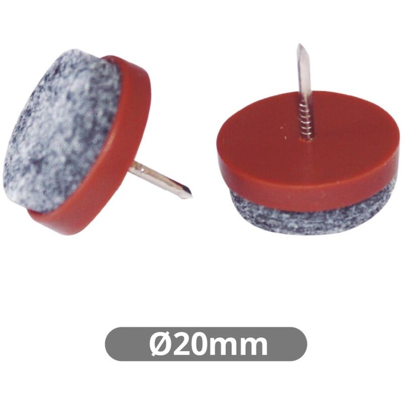 Set 8 fieltros redondos con clavo Ø20mm Marron GSC 003802781