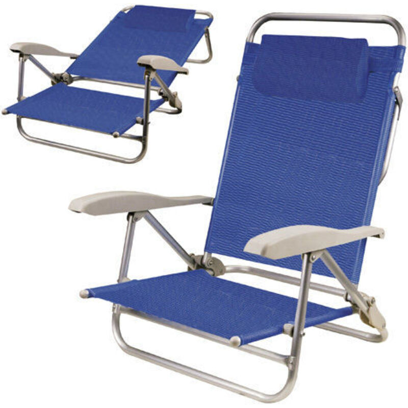 Silla Playa Aluminio Bahama Azul