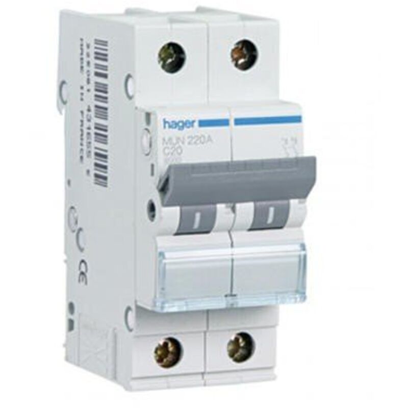 HAGER MUN540A Interruptor automático 1P+N 40A curva-C 6kA