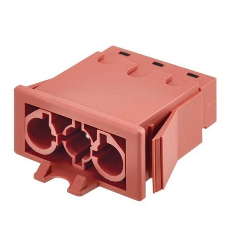 Conector rápido empotrar M 3P rojo