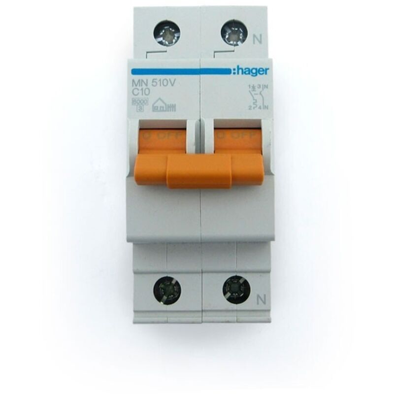 HAGER MN525V Interruptor automático MN 1P+N 25A curva C