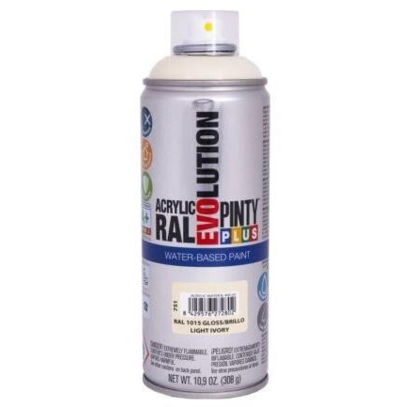 Pintura en spray pintyplus evolution water-based 520cc ral 1015 marfil ...