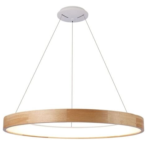 Lámpara de techo led Mad 56W madera natural
