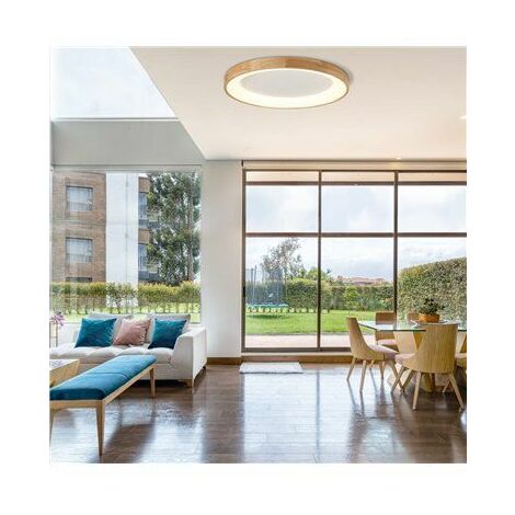 Plafón redondo LED "Mad" (56W 3000K 4030lm) – Madera