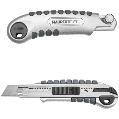 Cutter profesional de aluminio hoja de 18 mm. incluye 5 cuchillas ...