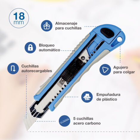 Cúter profesional de acero inoxidable con 5 cuchillas