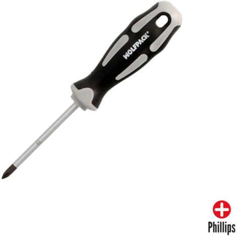 Destornillador PH1 Acero S2 Mango TPR, Ø 5.0 x 75mm, DIN5262