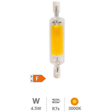 Bombilla lineal LED COB 78mm R7s 4,5W 3000K