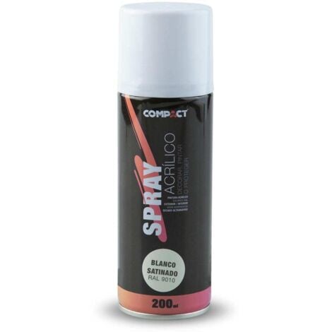 Pintura acrílica spray blanco satín 200ml