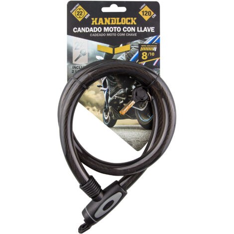 CANDADO MOTO HANDLOCK FORRADO 2,2x120 CM
