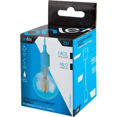 Kit colgante onlex silicona e27 azul