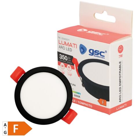 Aro empotrable LED Lumati 4W 3000/4000/6000k Negro