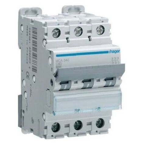 HAGER MCA340 Automático magnetotérmico M curva-C 6kA 3P 40A
