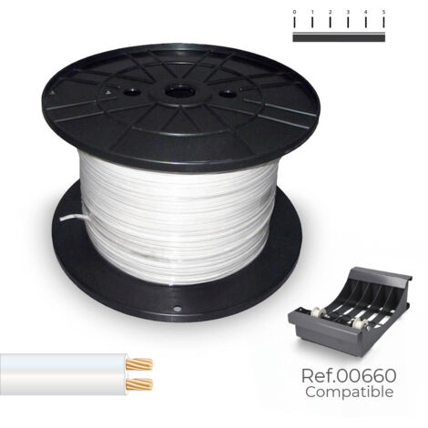 Cable paralelo 48V 2x1,50mm² color blanco (300 metros de longitud en ...