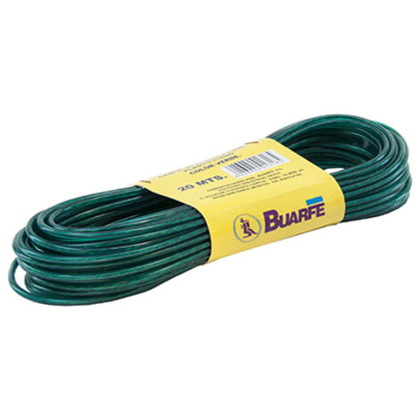 Rollo 10mt cable acero forrado verde