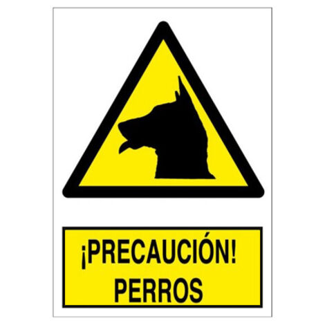 Señal cuidado/precaucion perros 210x297 rd30043