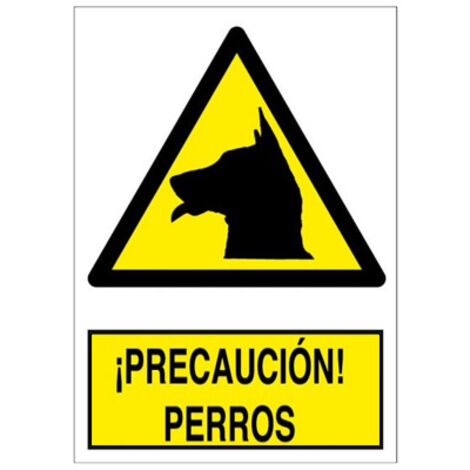 Señal cuidado/precaucion perros 210x297 rd30043