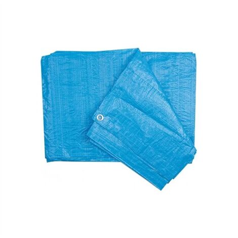 Toldo protector fabricado en lona de plástico color azul 2x3m 80gr/m²