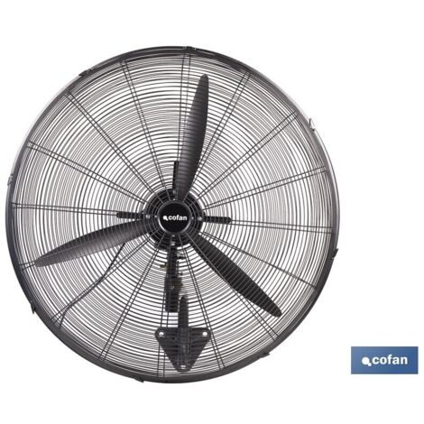 Ventilador industrial de pared (200W 3 velocidades 230V) Ø81cm color negro