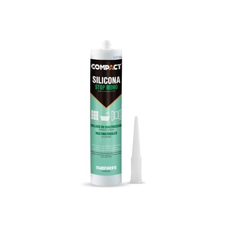 Silicona flexible "Stop Moho" de curado rápido incolora transparente (300ml)