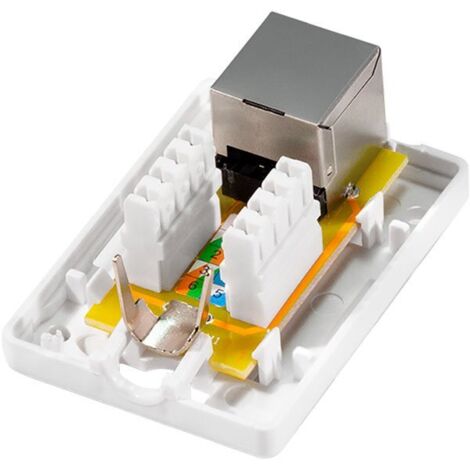 Caja de superficie 1 conector rj45 cat. 6a apantallado
