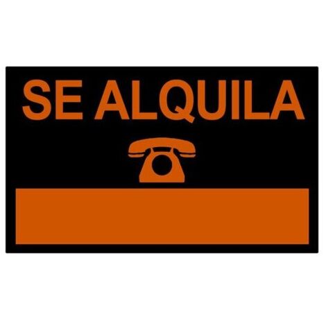 Cartel PVC "Se Alquila" - material resistente, impresión a color, ideal ...