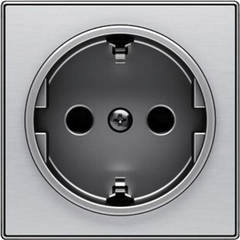 Tapa base de enchufe schuko 2P+TT ACERO INOX NIESSEN SKY 8588 AI