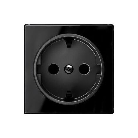 Tapa base de enchufe schuko 2P+TT CRISTAL NEGRO NIESSEN SKY 8588 CN