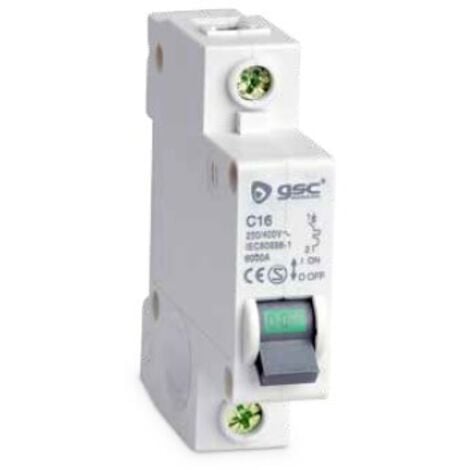 Interruptor magnetotérmico estrecho 1P 25A curva C GSC 0403651
