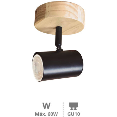 Foco de techo Serie Rintela GU10 Negro