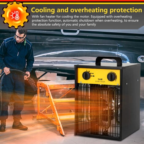 SWANEW Aérotherme,Chauffage air,3000W Chauffage À Air Pulsé Électrique ...