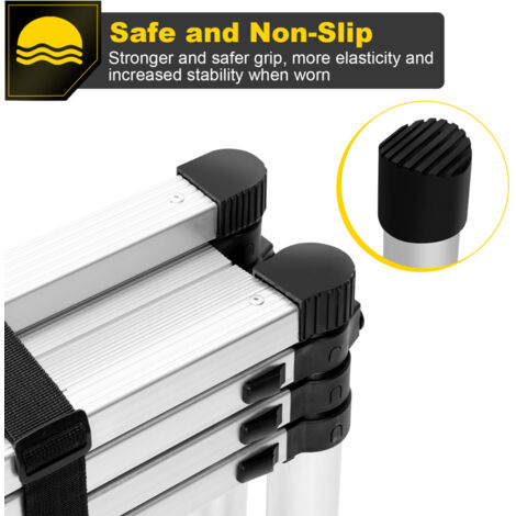 SWANEW Echelle Télescopique jusqu'à 150 kg Escabeau stable en aluminium ...