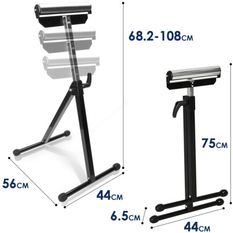 SWANEW Ensemble de 1 support à rouleaux 68-108CM Support à rouleaux ...