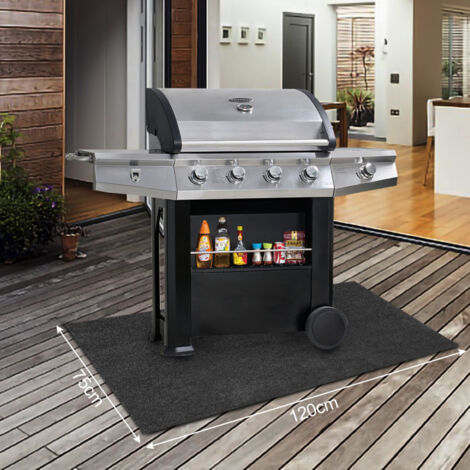 SWANEW Tapis de barbecue Tapis de protection de sol pour barbecue 75x120cm
