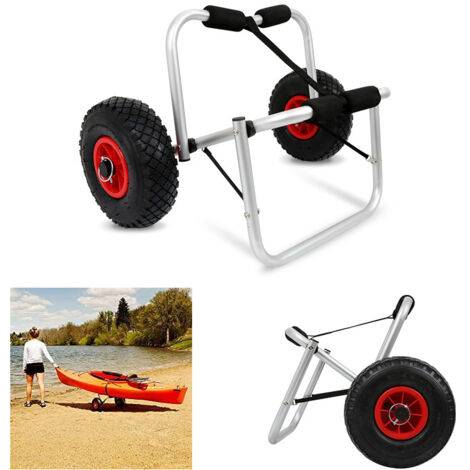 Chariot pour kayak Chariot de transport kayak Roues ballon 80 kg