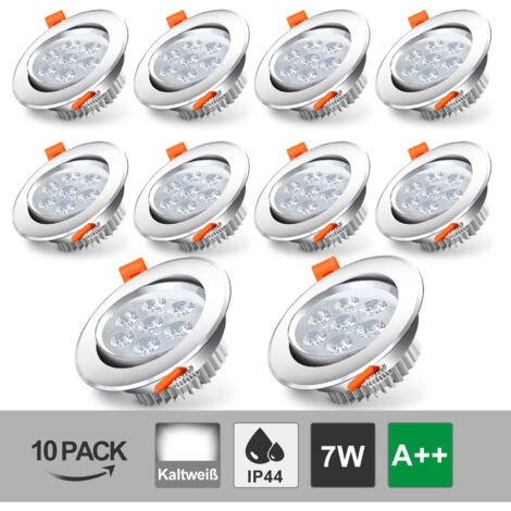 SWANEW Lot de 10 Spots Encastrable spots à encastrer Blanc froid LED spots orientables éclairage ...