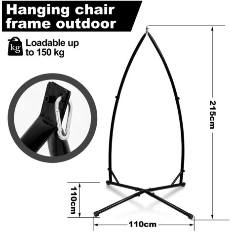 SWANEW Cadre de fauteuil suspendu suspendue support de siège suspendu ...