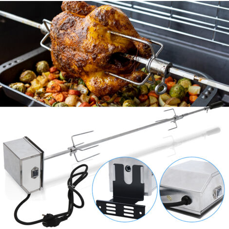 SWANEW Set de brochettes Broche BBQ pour grill 107 cm incl. moteur en ...