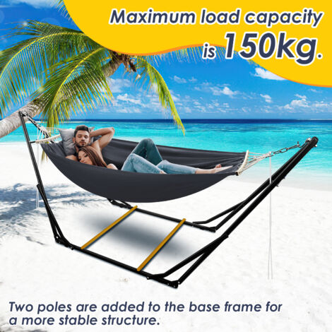 SWANEW Hamac avec cadre jusqu'à 150 kg hamacs extérieur tige hamac ...
