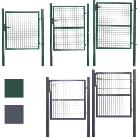 Porte de jardin galvanisé 100x120 cm clôture porte jardin porte cour ...