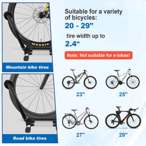 SWANEW Support vélo au sol Support en acier carbone pour vélos de 20" à ...