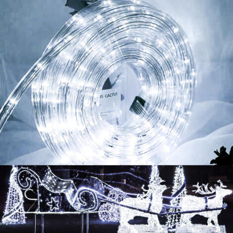 SWANEW 30M Tube Lumineux Extérieur LED LED Tube lumineux Blanc froid Noël