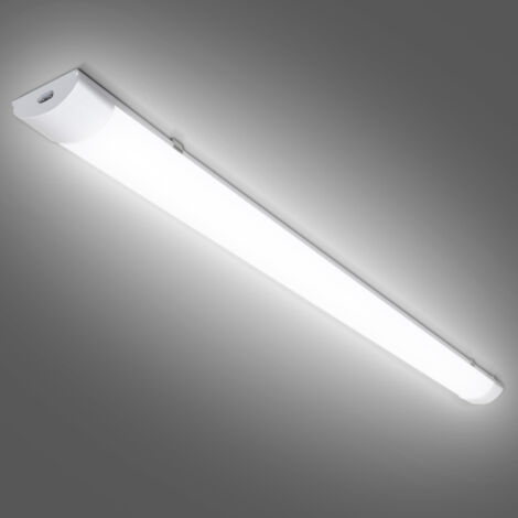 TolleTour Lampe LED pour locaux humides blanc neutre Cave Atelier Lampe à vasque 150cm